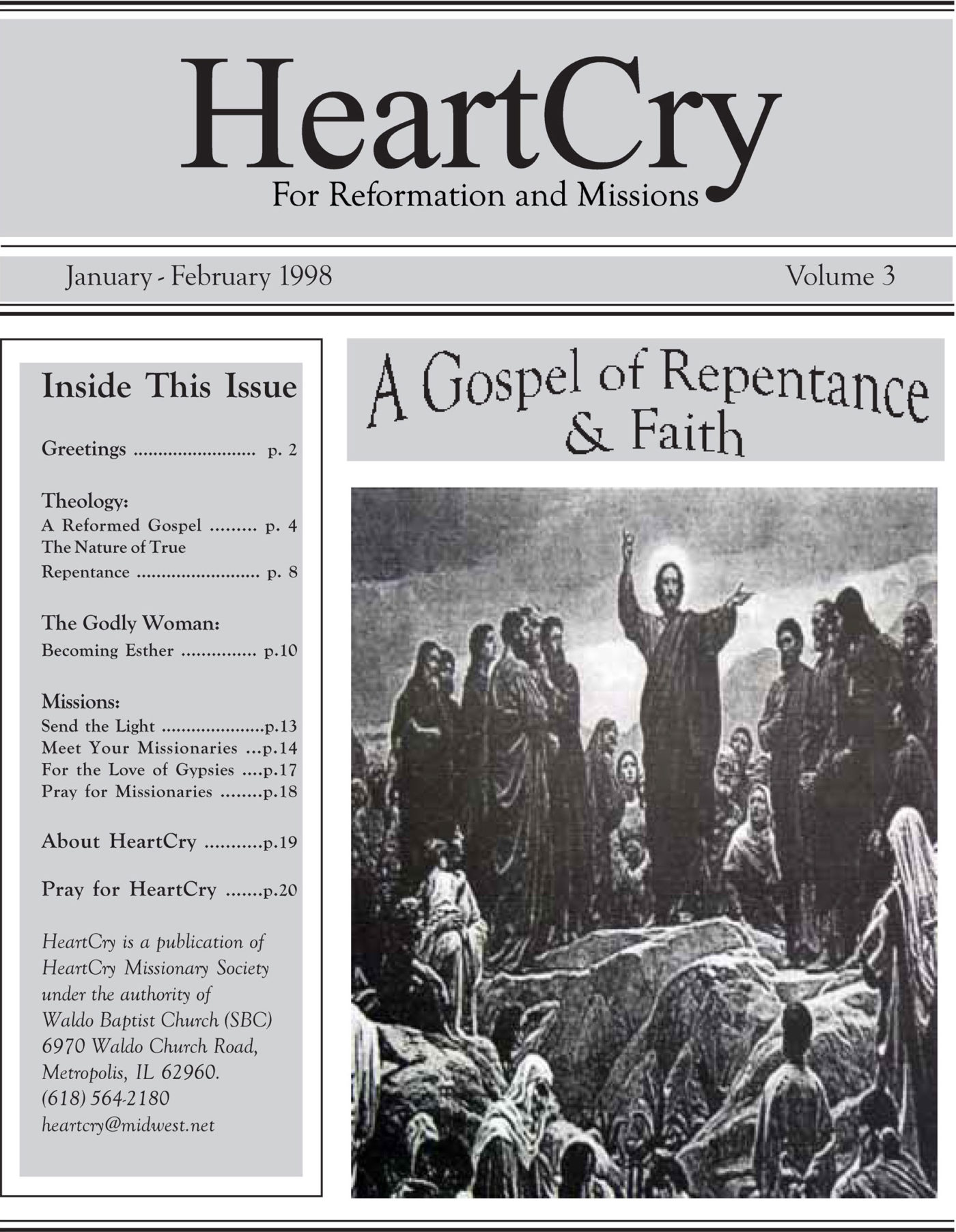 A Gospel of Repentance and Faith | HeartCry Missionary Society